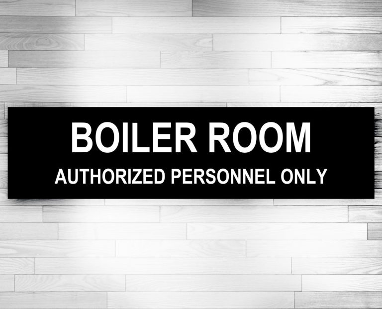 Boiler Room Signs - HPD Building Sign Types - BK Signs