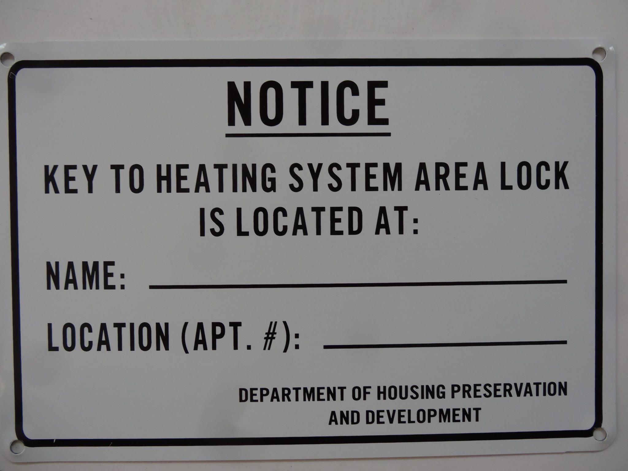 No Safety Know Pain: Boiler Room Signs and Other Types of HPD Building ...