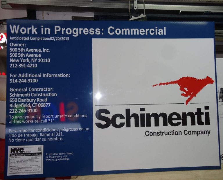 DOB Work In Progress Signs For Construction Sites | BK Signs