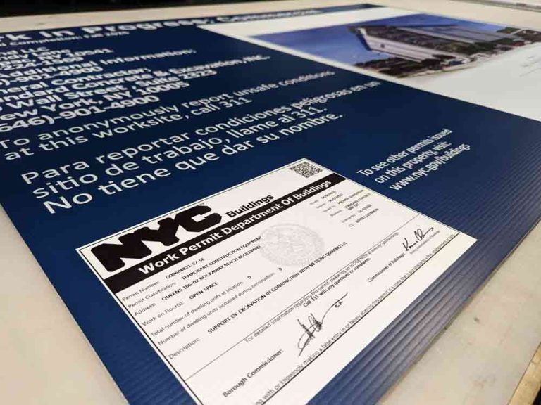 DOB Work In Progress Signs For Construction Sites