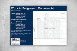DOB Work In Progress Signs For Construction Sites